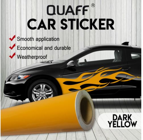 QUAFF Car Sticker pvc B8019 Dark Yellow (610mm X 10M) - 3D Sublimation ...